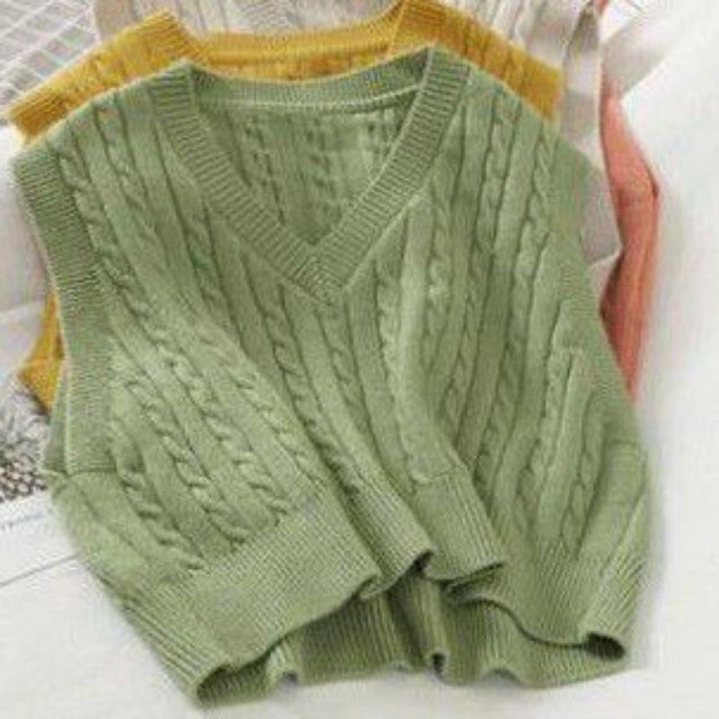 Thick KNIT VEST Top Smooth KNIT WEAR KNIT VEST | Shopee Philippines