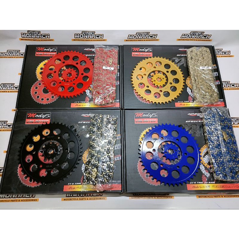 MODY5 STEEL SPROCKET CHAIN SET HEAVY DUTY (14-48-428 140L) FOR SNIPER ...