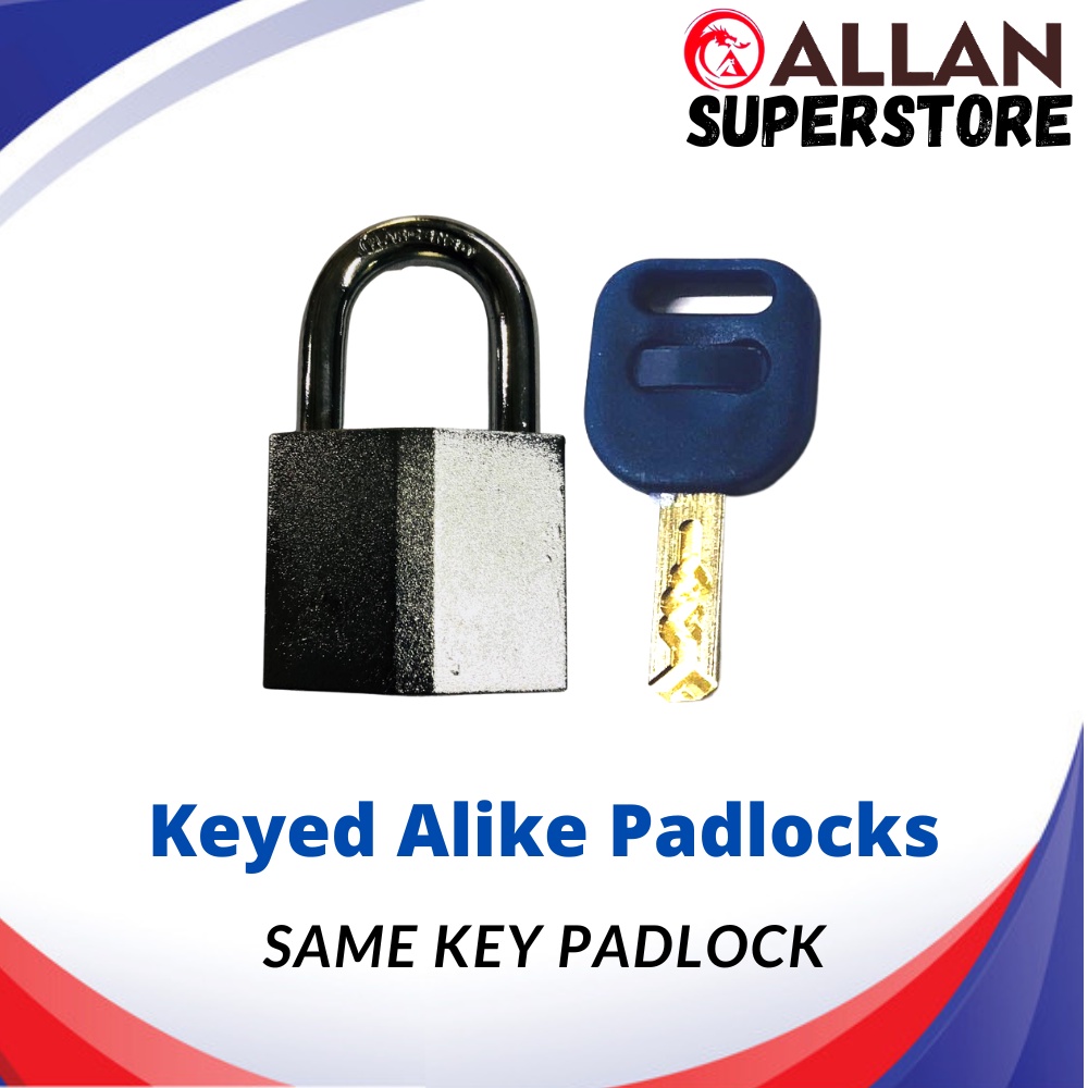 Allan Superstore | Same Key Padlock } Keyed Alike Padlock | 100pcs Same ...