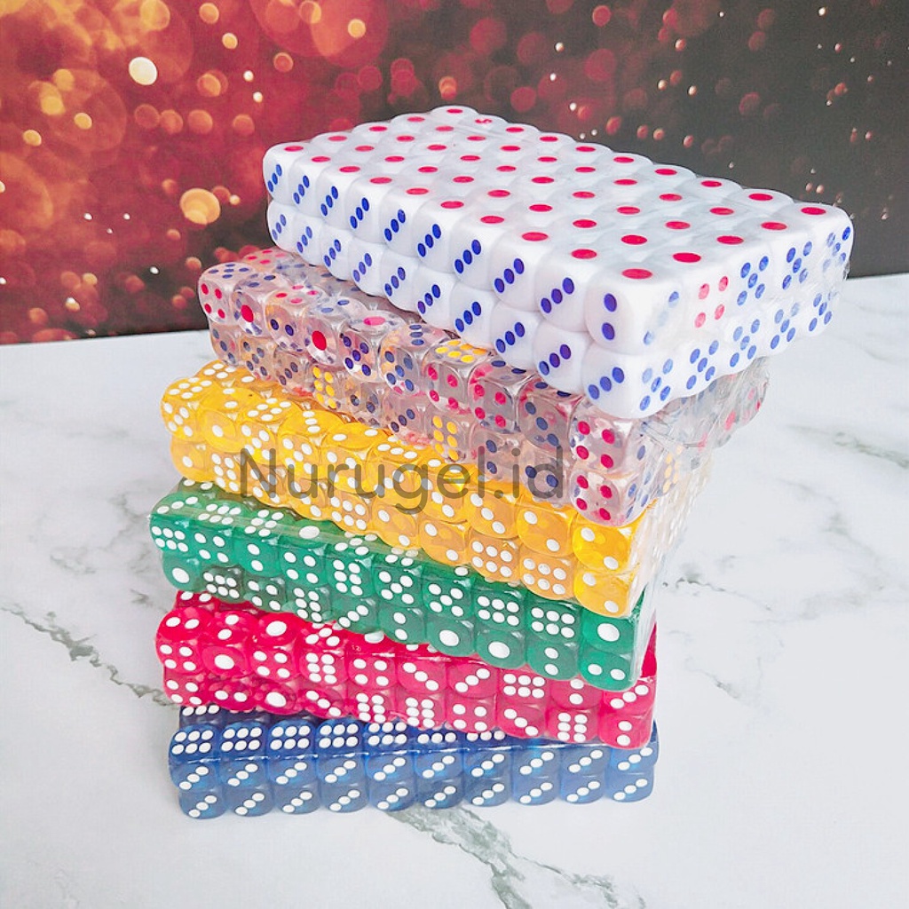 Dice Color Colored Dice Die Acrylic 19mm x 19mm x 19mm | Shopee Philippines