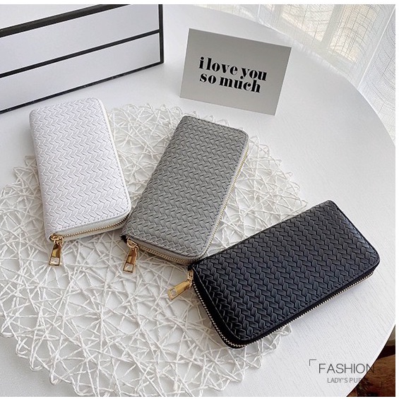 JHS Fashion pu wallet coin purse ladies long wallet zipper clutch ...