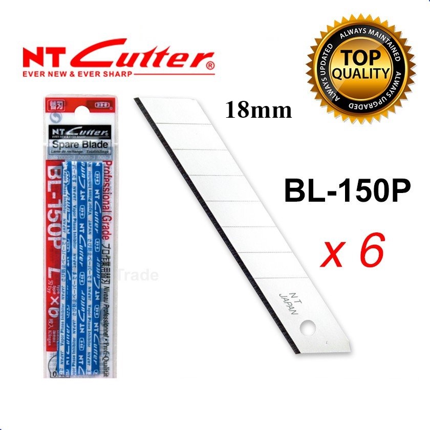 NT Cutter Japan 18mm Spare blade Heavy-Duty / 6 blades BL-150P BL150P ...