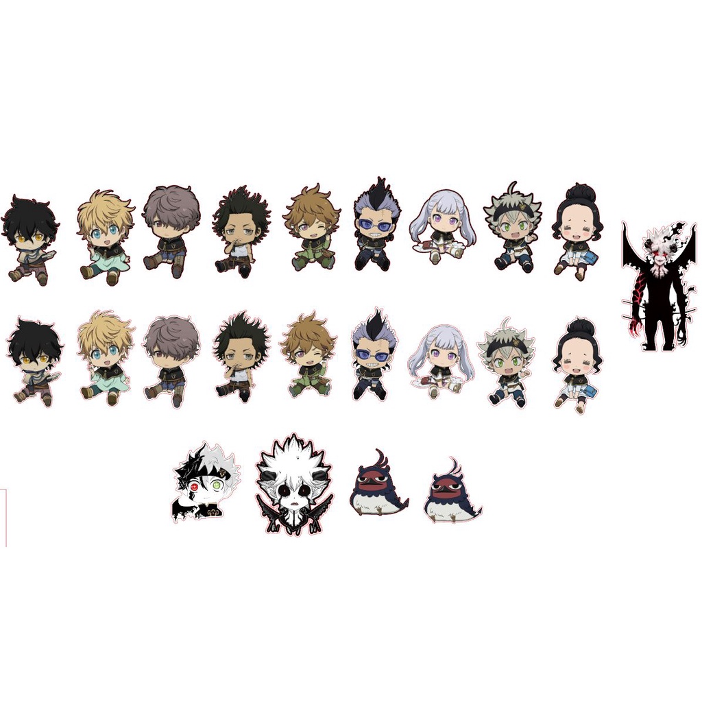 Black Clover Chibi Sticker Vinyl Waterproof (Glittered) WITH FREEBIES ...