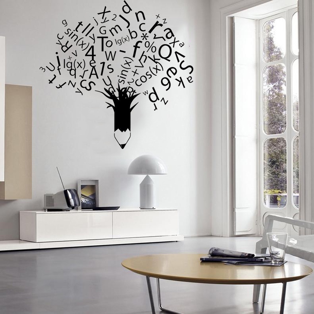 School Wall Decal Mathematics Formula Education Sticker Vinyl Lettering ...