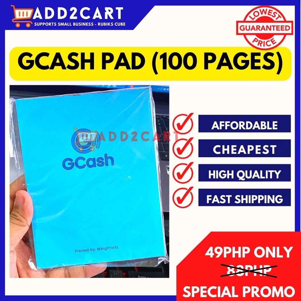GCASH PAD NOTEPAD RECEIPT AVAILABLE 25, 50, 100 Pages COD | Shopee ...
