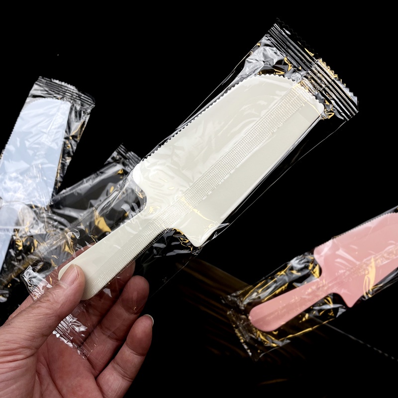 [Spot] Birthday cake knife disposable holding knife plastic cake knife ...