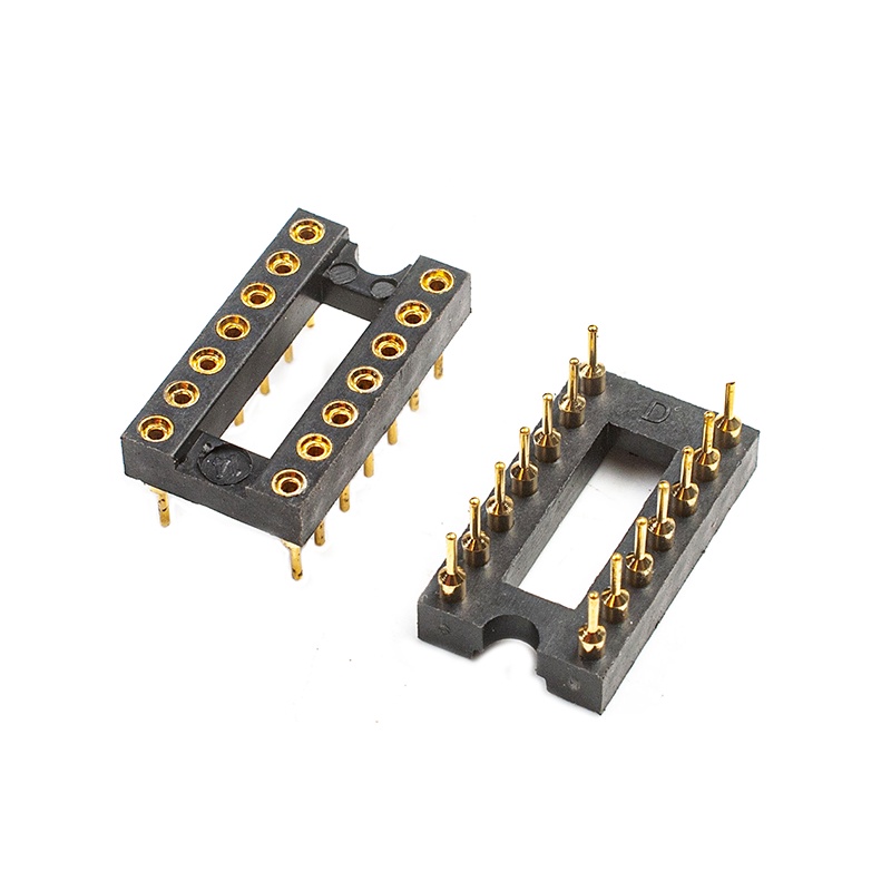 14PPin DIP IC Sockets Adaptor Solder Type gold plated Round | Shopee ...