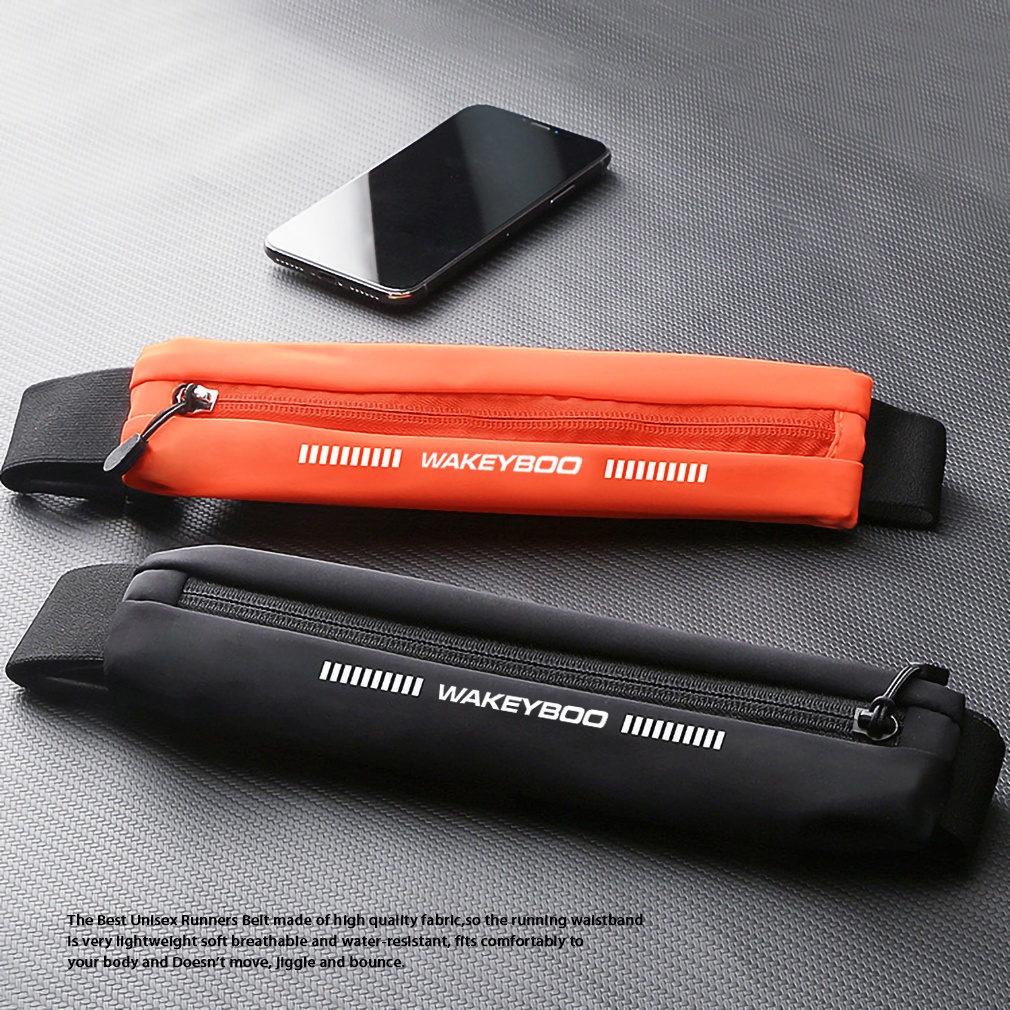 Slim Running Bag Jogging Belt Cycling Waist Pouch with Earphone Hole ...