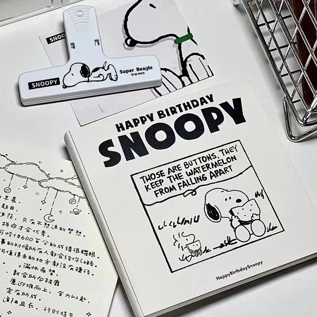 Snoopy Notepad Square Thickened Notebook Student ins Style Diary ...