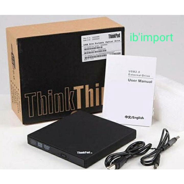 DVD Lenovo Thinkpad USB Slim Optical Drive - (DVD-RW external) | Shopee ...