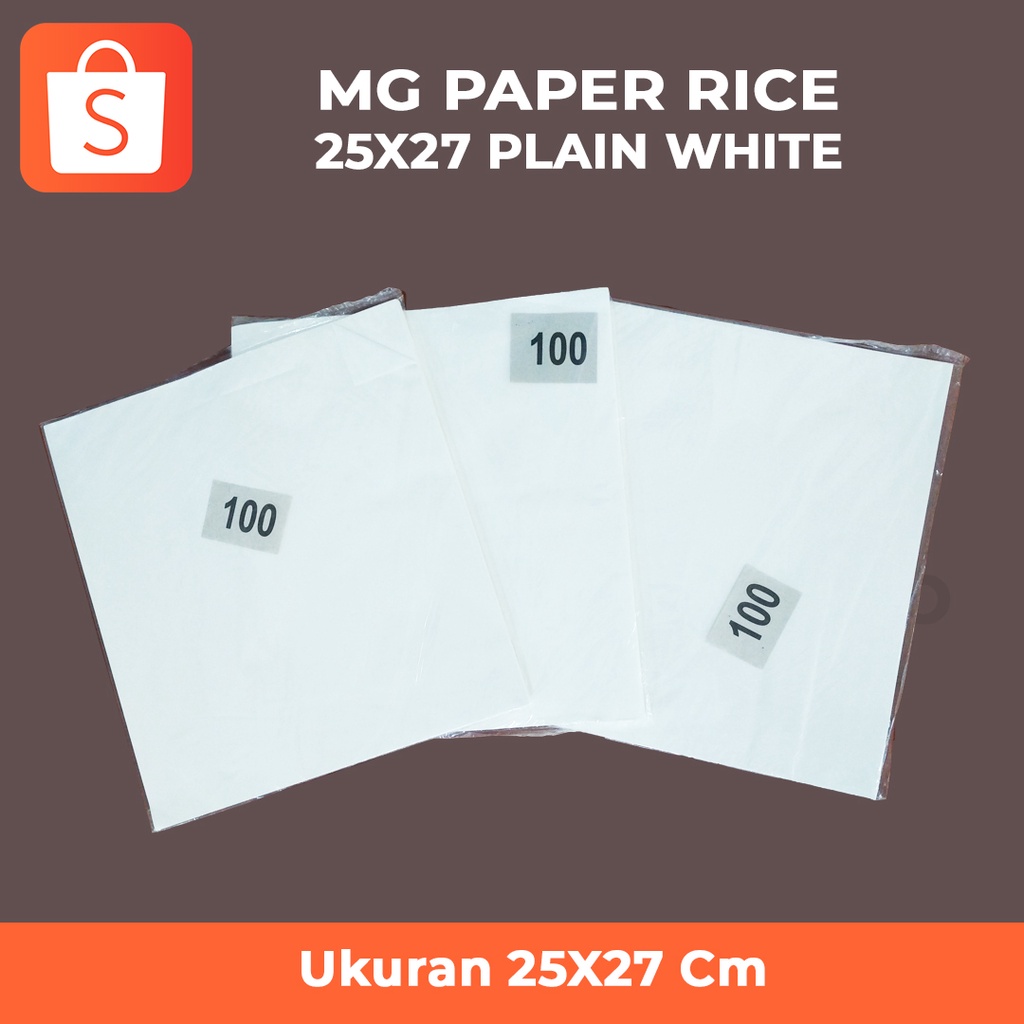 Kfc Rice Paper 25x27 Plain White (100 Pcs) | Shopee Philippines