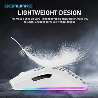 Gigaware XYH80 2.4G Wireless RGB Mouse Honeycomb Shell Ultralight ...