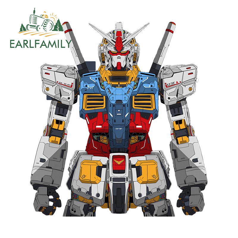 EARLFAMILY 13cm Gundam Anime Car Sticker Motorcycle Windows Skateboard ...