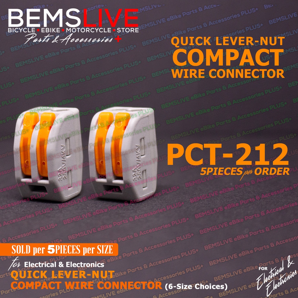 PCT-212 Compact Splicing Connector Quick Lever-Nut Wire Connector ...