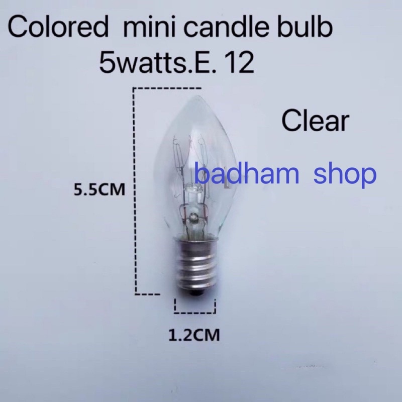 E12 Clear Candle bulb/pilot bulb | Shopee Philippines