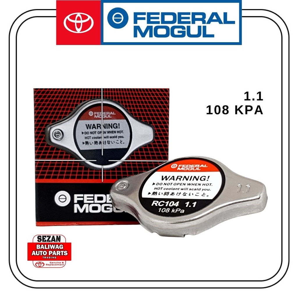 FEDERAL MOGUL RADIATOR CAP 108 kPa 1.1 RC104 | Shopee Philippines