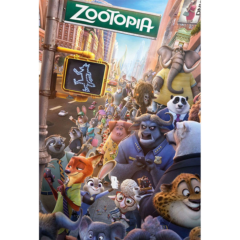 Zootopia Puzzle Cartoon Printed Jigsaw Adlut Toys Education Kids HD ...