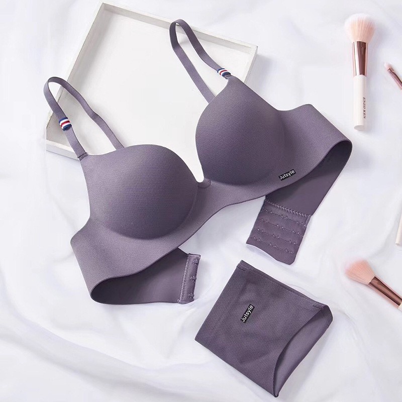 light and small chest gathered girl comfort simple bra push up seamless ...