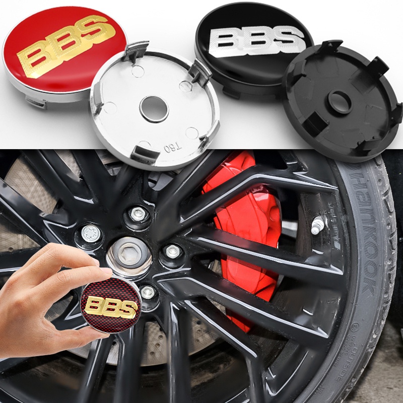4pcs 60mm hub center cap for car tire center 3D BBS logo decoration ...