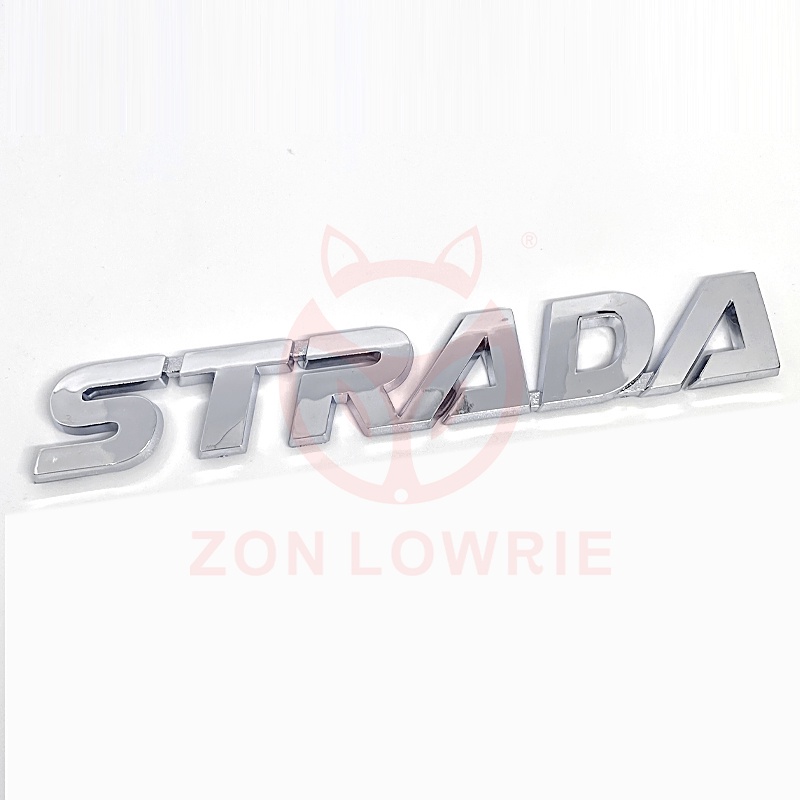 1 x ABS Chrome STRADA Letter Logo Car Auto Trunk Lid Emblem Badge ...