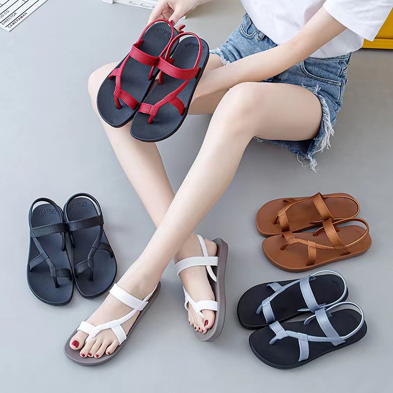2022 New Style flip flops fashion Cross toe Strap Flat Sandals for ...