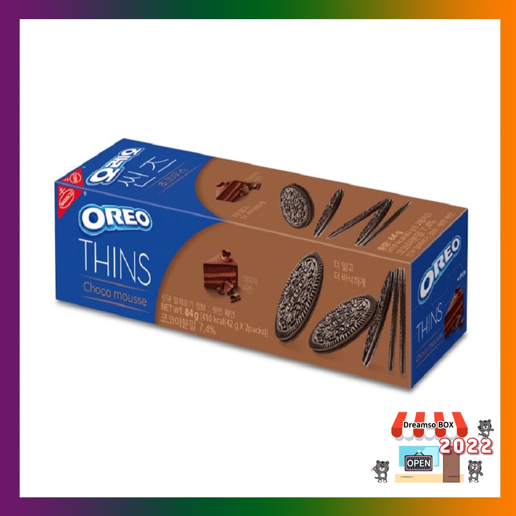 Oreo Thins Choco Mousse 84g/ Dessert Cookies/ Korean Snack | Shopee ...