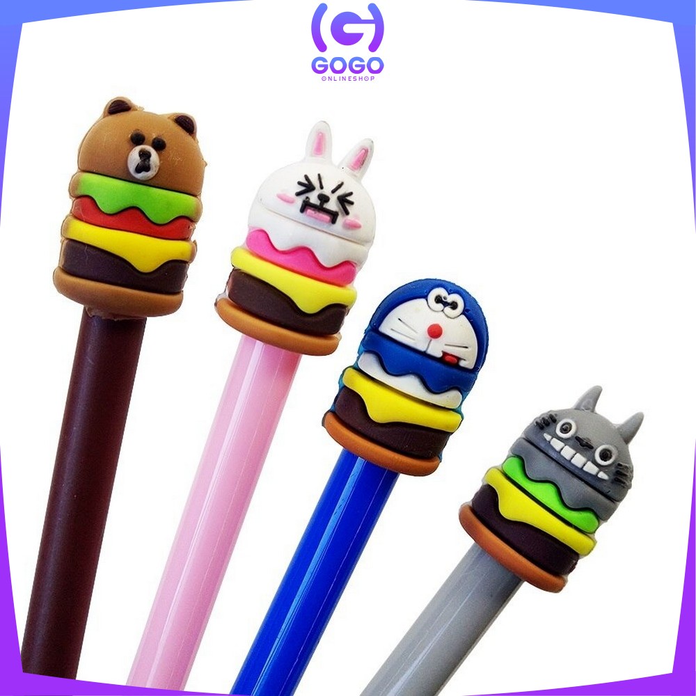 GOGO-A7 Cartoon Hamburger Pen/Unique Burger Pen/Line Stationary Cartoon ...