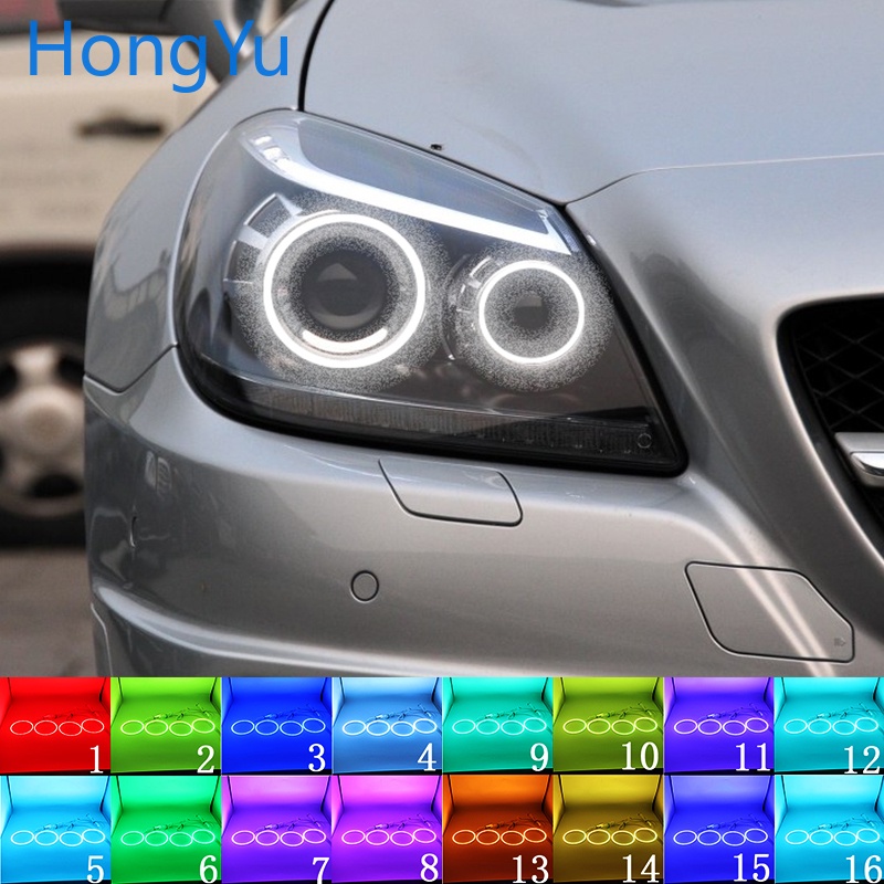 Multi-color RGB LED Angel Eyes Halo Ring Eye DRL RF Remote Control for ...