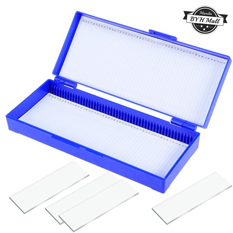 100pcs Microscope Glass Slide Box Biological Tissue Observation Slide ...