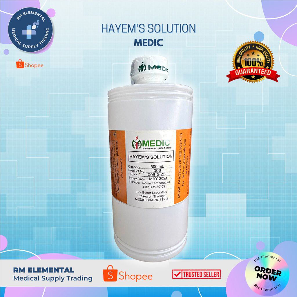 Hayem's Solution (RBC Diluting Fluid) 500mL | Shopee Philippines