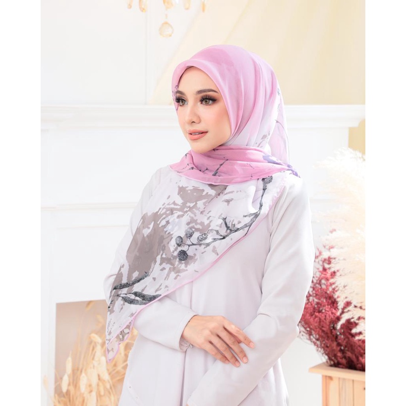 Tudung bawal chiffon voill Anti Kedut Farah printed corak available in ...