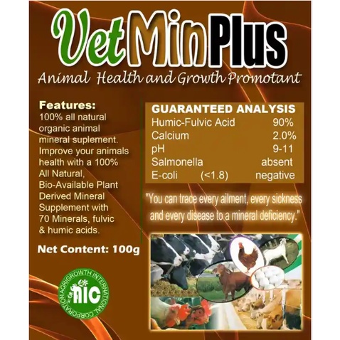 Vetminplus 100g for animal health, Pets and Farm animals Humicvet ...