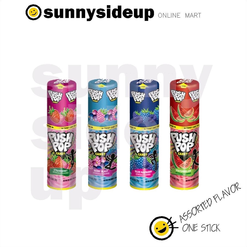 [SUNNY] Push Pop Candy Assorted Flavour Gula-gula 14g Lipstick Candy ...