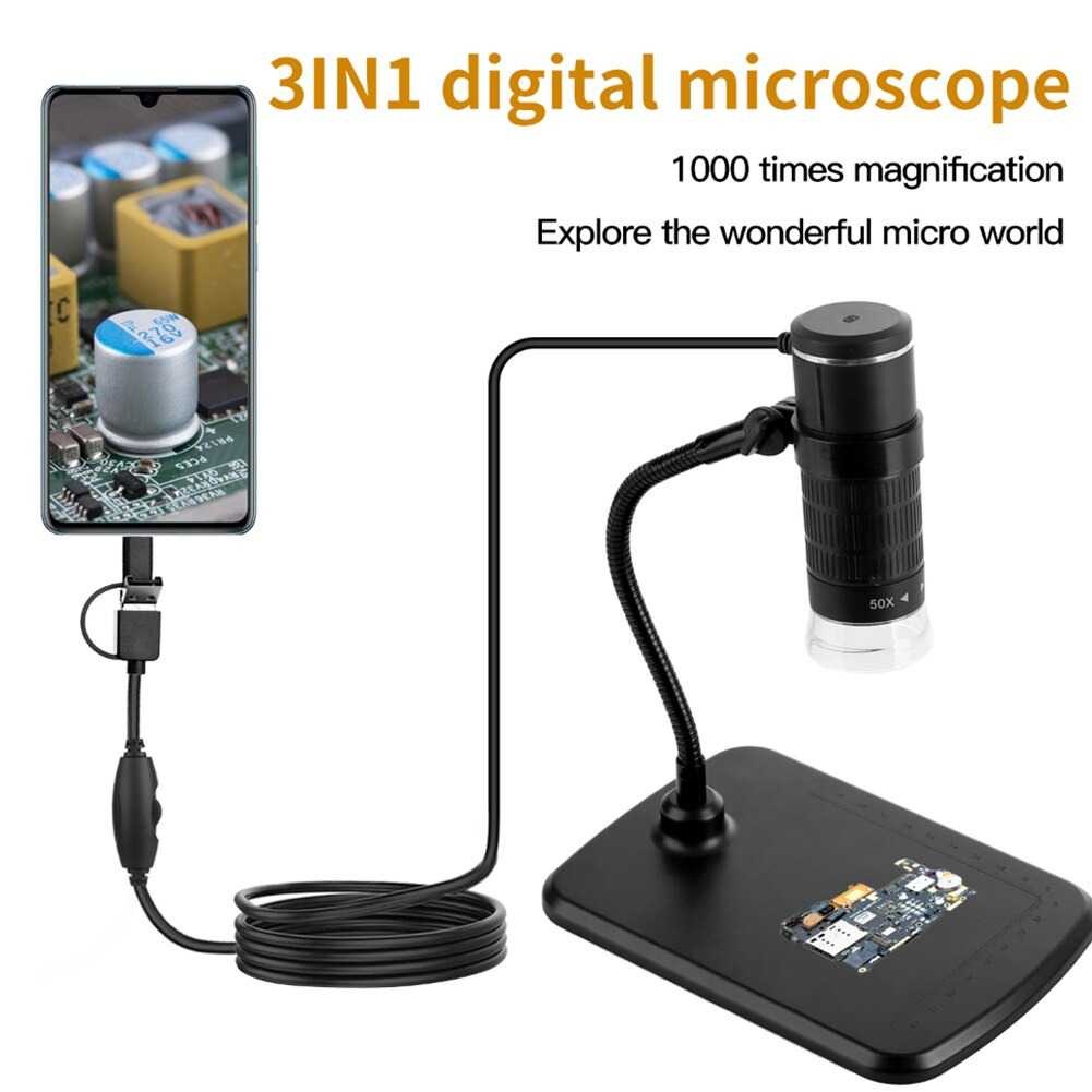 1000x Professional USB Digital Microscope Endoscope Magnifier Camera ...