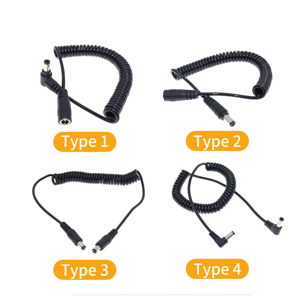 DC 5.5*2.1mm Male to 5.5*2.1mm Male Power Retractable Cord 1.5m Power ...