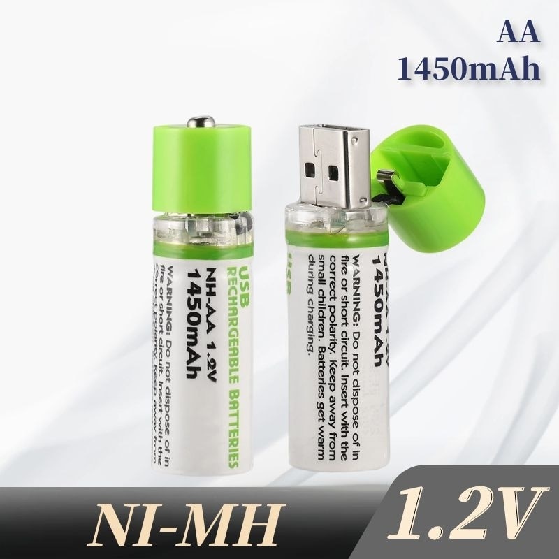 Nimh cycle AA/AAA USB Rechargeable battery 1450 mA/450mah USB Battery ...