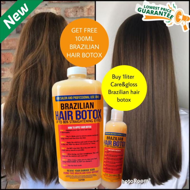 (buy 1liter get free 100ml) BRAZILIAN HAIR BOTOX with COLLAGEN and ...
