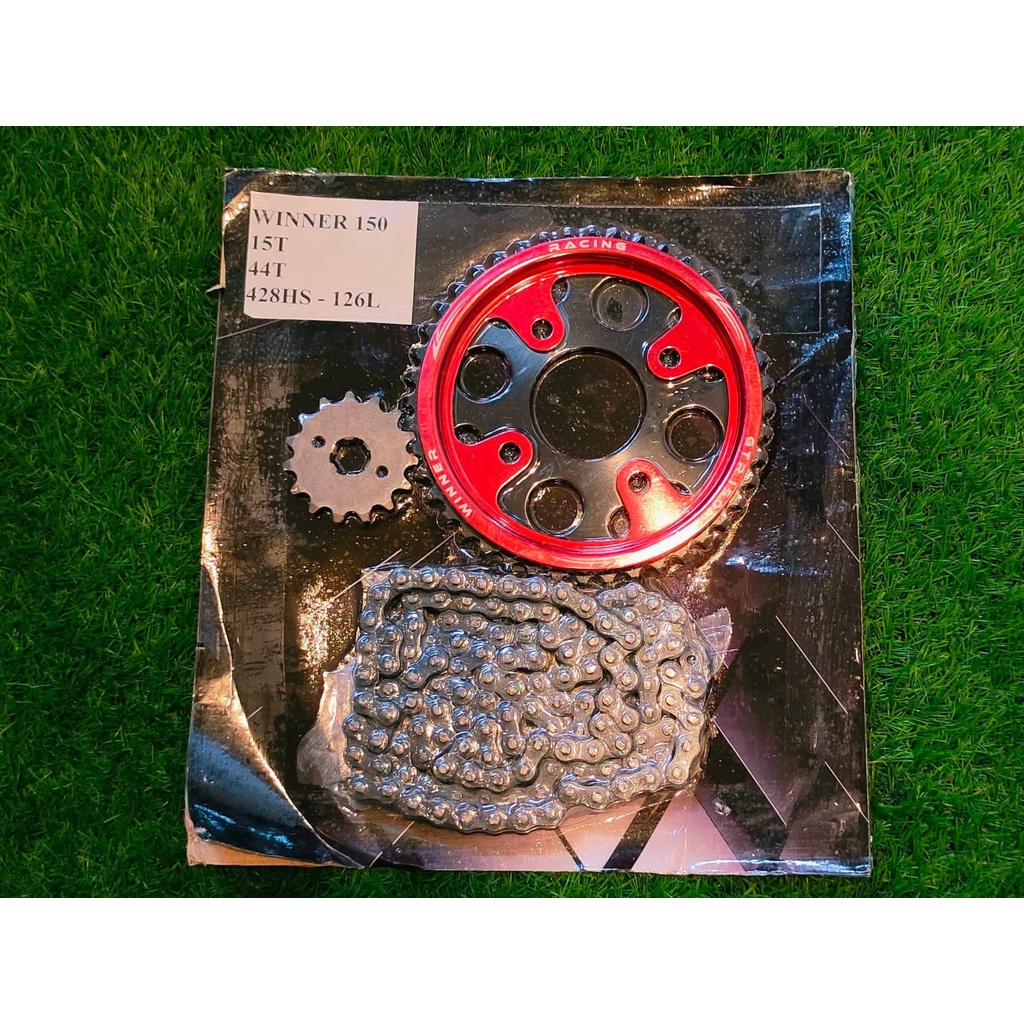 Honda Supra GTR colored chain sprocket set 15T 44T 428HS | Shopee ...