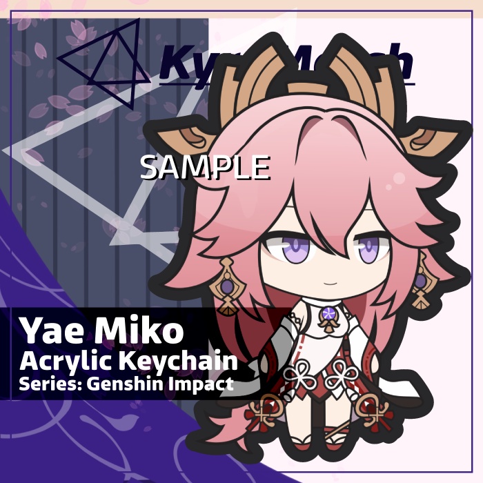 Genshin Impact Keychain Yae Miko | Kyramerch Anime Fanmerch Dealer ...