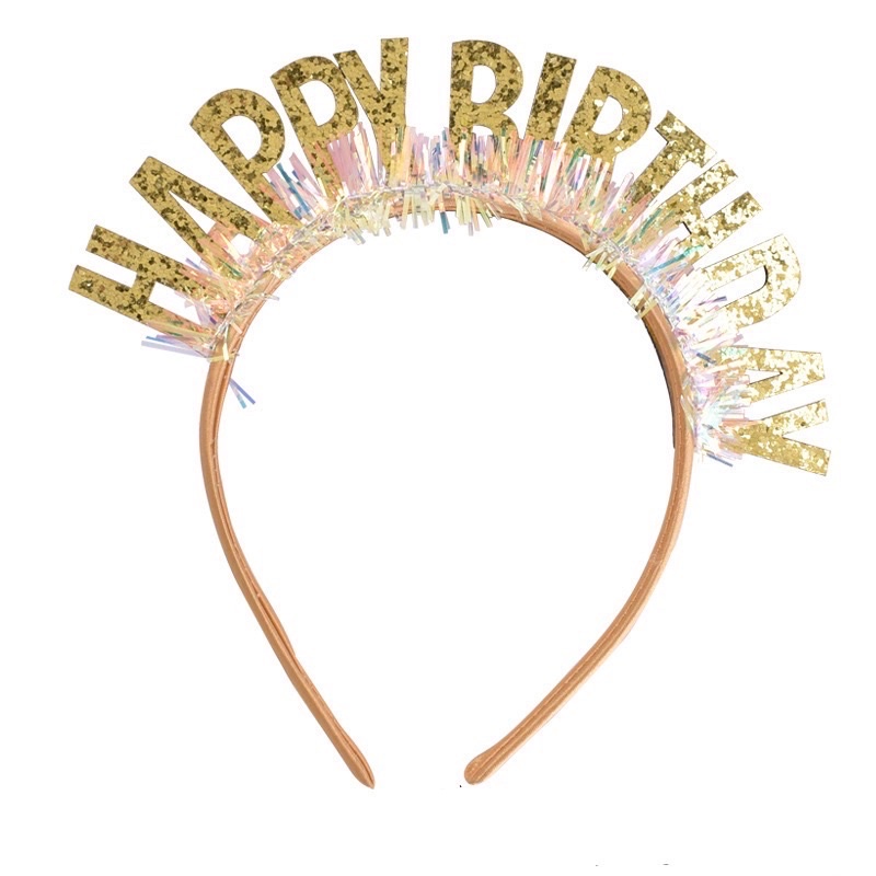 Happy Birthday Headband Girl's Birthday Decoration Hat Crown Party ...