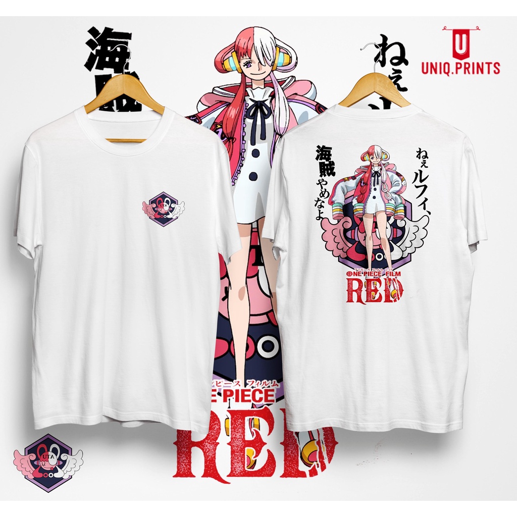 UNIQ.PRINTS RED UTA WHITE GRAPHIC COTTON TSHIRT FOR MEN AND WOMEN ...
