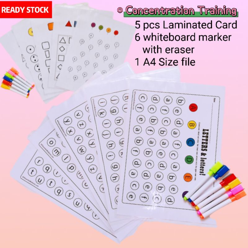 Kids Concentration and Focus Worksheet Montessori Activity Busy Book ...