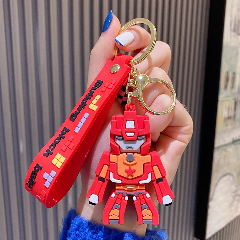 Transformers Building Block Keychain Pendant Trendy Optimus Prime ...