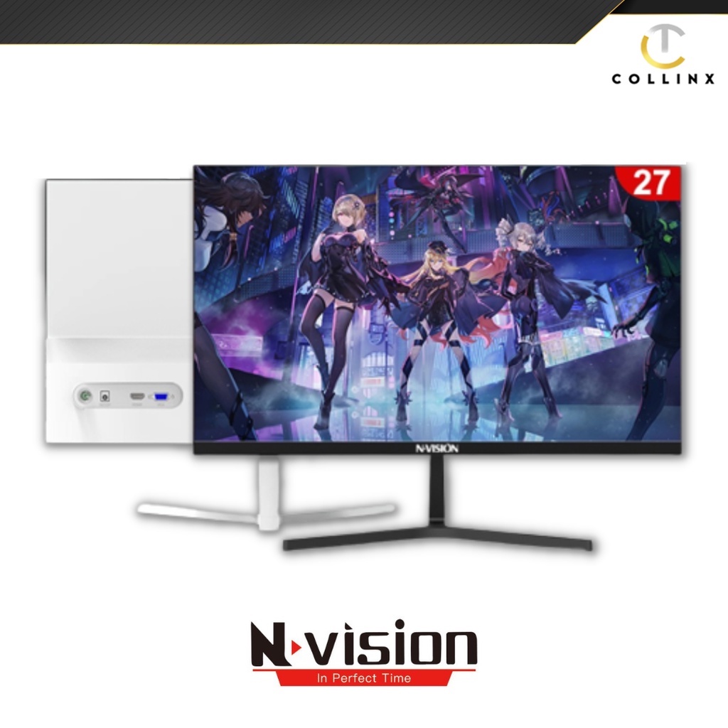 27" NVISION N2755 FRAMELESS IPS MONITOR (Black and White) | Shopee ...