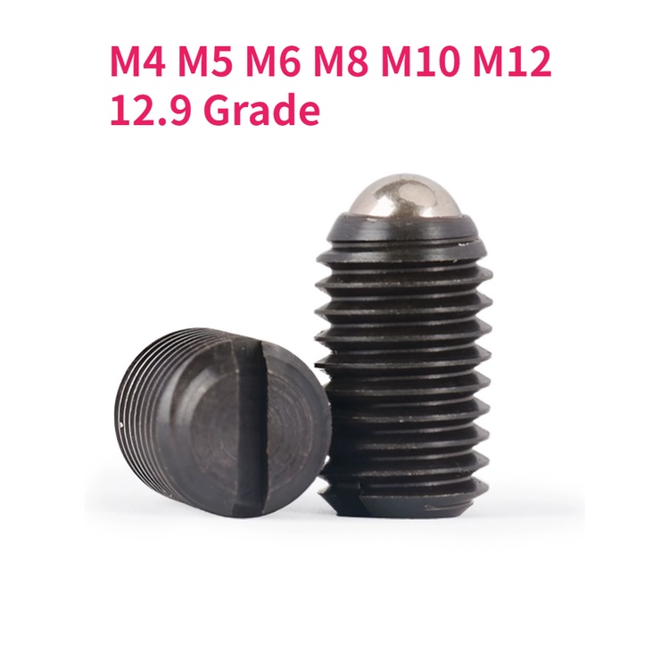 M4 M5 M6 M8 M10 M12 12.9 Grade Slotted Spring Ball Plunger Grub Point ...