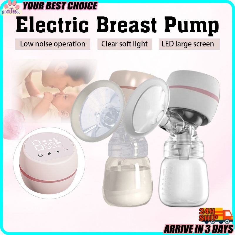Portable Electric Breast Pump Pregnant Painless Pumping Massage Wireless LED Breast Milk Pump ...