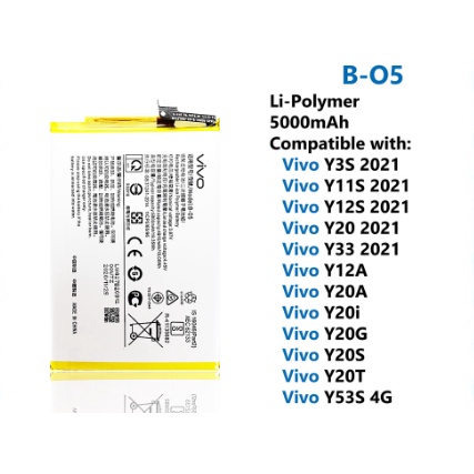 Vivo Y3s 2021 Y11S Y12A Y20 Y20A Y20i Y20G Y20S Y20T Y33 Y53S 4G B-O5 ...