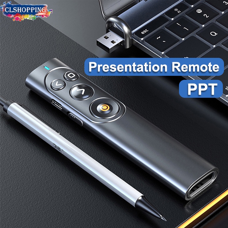 Wireless Presenter Remote Control Presentation Remote Clicker Red Light ...