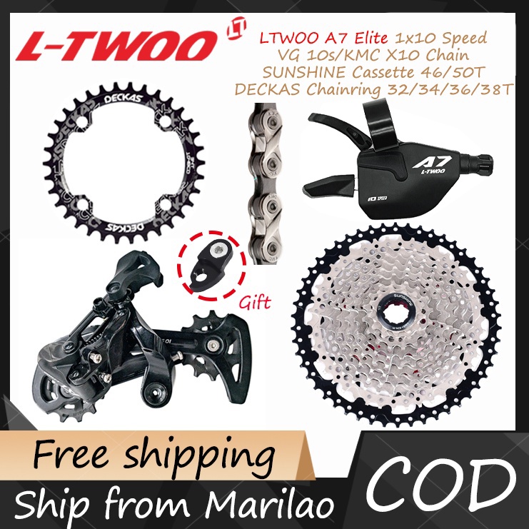 LTWOO A7 Elite 10 Speed Shifter+Rear Derailleur+SUNSHINE Cassette+VG 10 ...