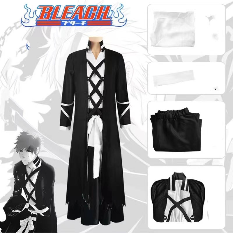 BLEACH Kurosaki Ichigo cosplay costume black coat Halloween suit source ...